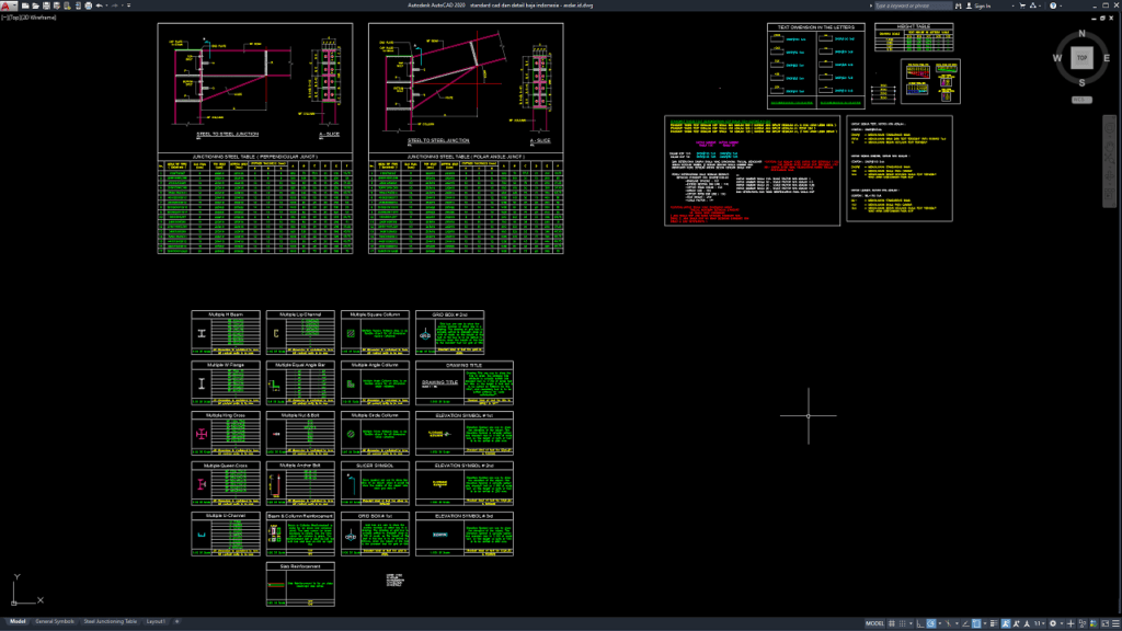 Download Standard CAD dan Detail Baja Indonesia DWG AutoCAD - Asdar Id