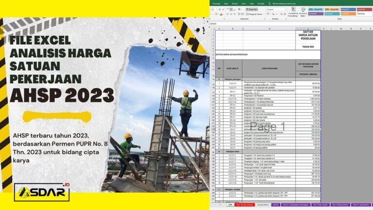 Download AHSP Tahun 2023 Format Excel - Asdar Id