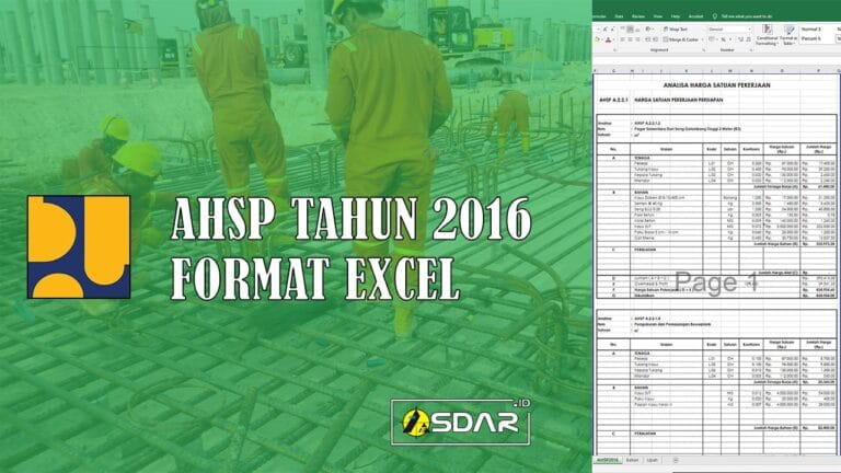 Download AHSP 2016 Format Excel - Asdar Id