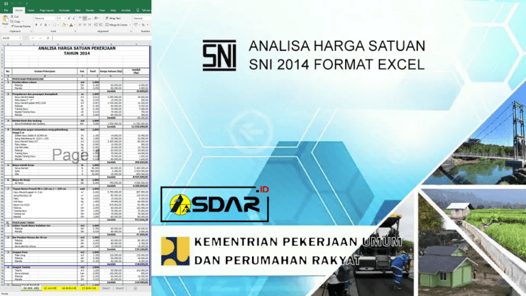 Download Analisa Harga Satuan (SNI) 2014 Format Excel - Asdar Id