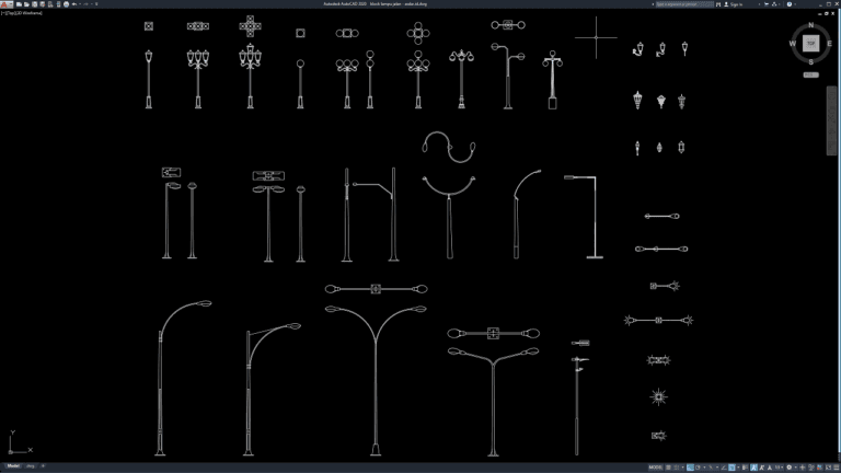 Download Block Lampu Jalan DWG AutoCAD - Asdar Id