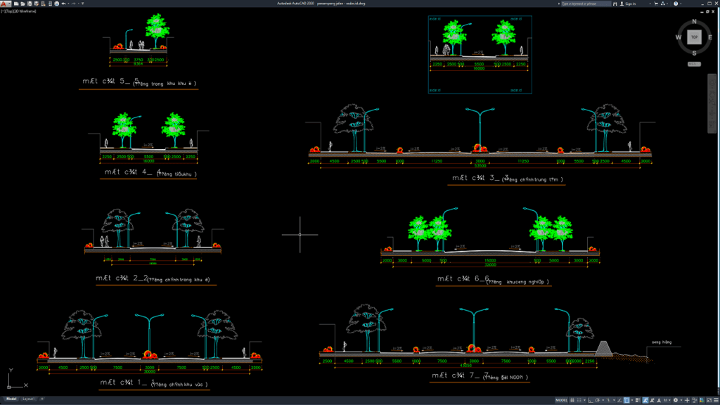 Download Gambar Penampang Jalan DWG AutoCAD - Asdar Id