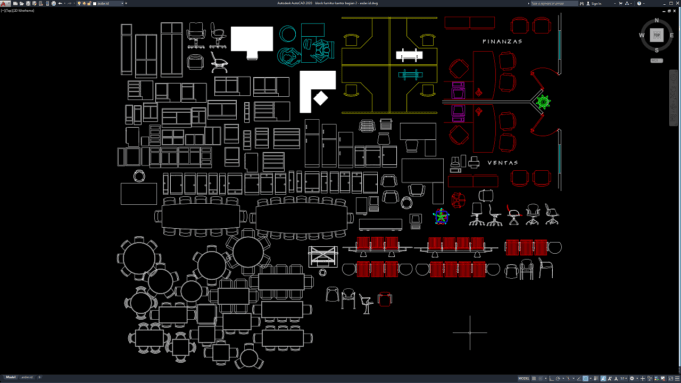 Download Block Furnitur Kantor Bagian 2 DWG AutoCAD - Asdar Id