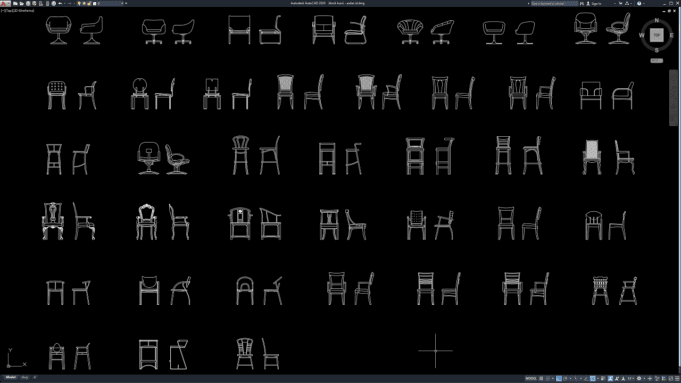 Download Block Kursi DWG AutoCAD - Asdar Id