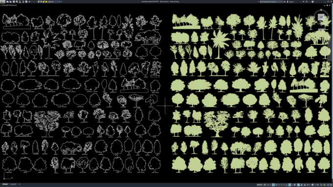 Download Block Pohon DWG AutoCAD - Asdar Id