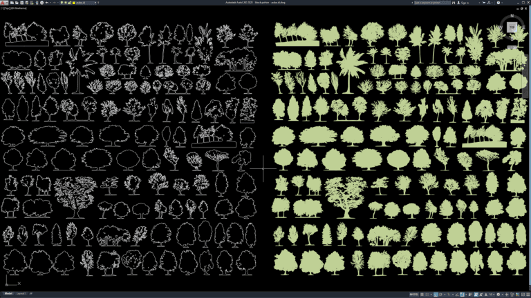 Download Block Pohon DWG AutoCAD - Asdar Id