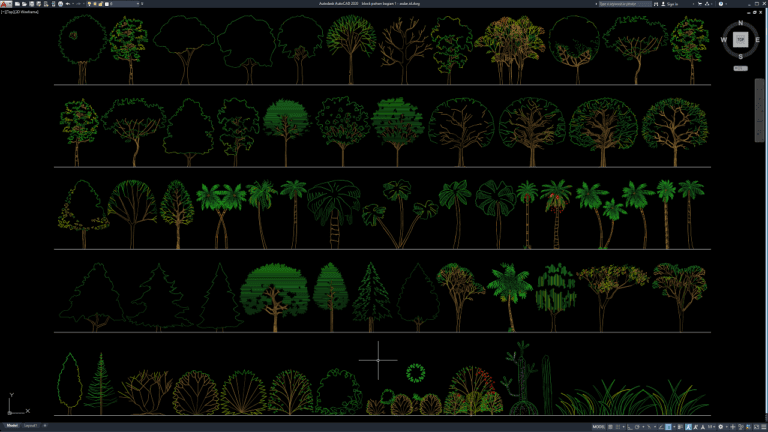 Download Block Pohon Bagian 1 DWG AutoCAD - Asdar Id
