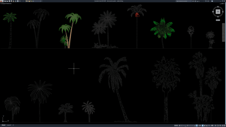 Download Block Pohon Palem DWG AutoCAD - Asdar Id
