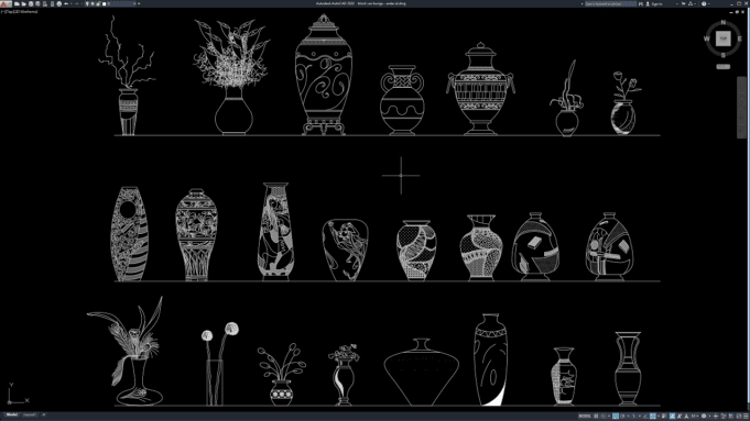 Download Block Vas Bunga DWG AutoCAD - Asdar Id