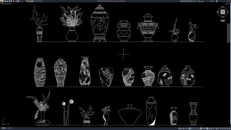 Download Block Vas Bunga DWG AutoCAD - Asdar Id
