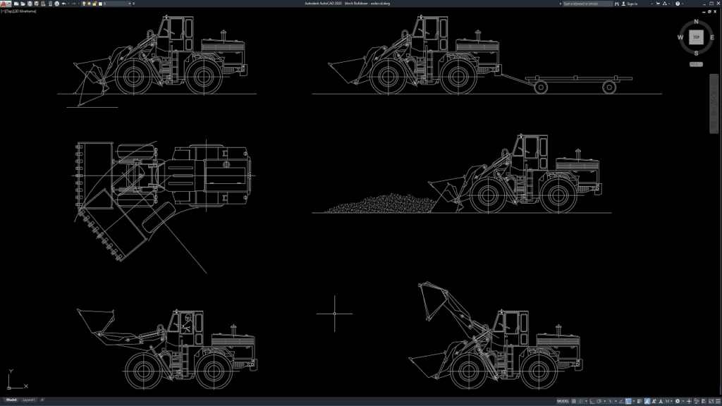 Download Block Bulldozer DWG AutoCAD - Asdar Id