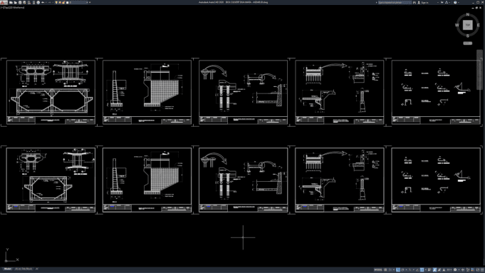 Download Gambar Desain Box Culvert Dua Mata DWG AutoCAD - Asdar Id