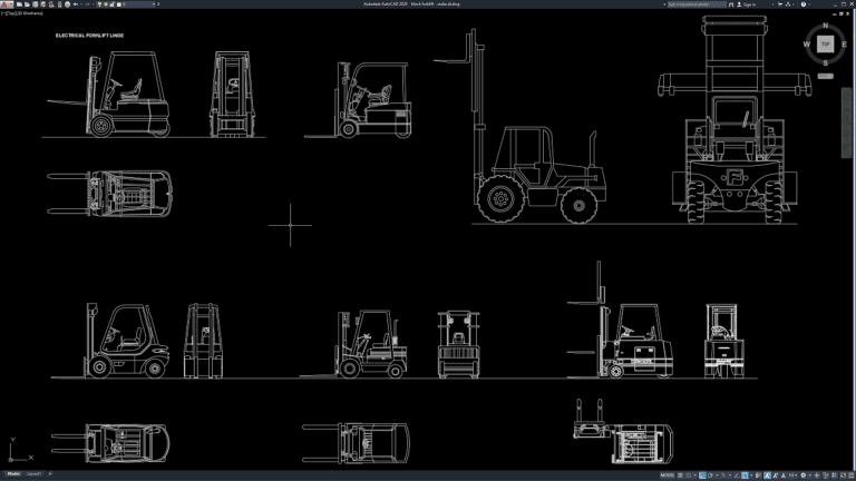 Download Block Forklift DWG AutoCAD - Asdar Id