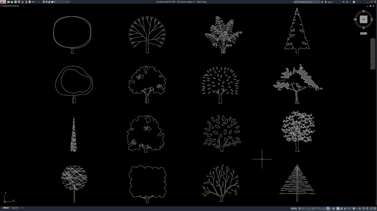 Download Block Pohon Bagian 11 DWG AutoCAD - Asdar Id