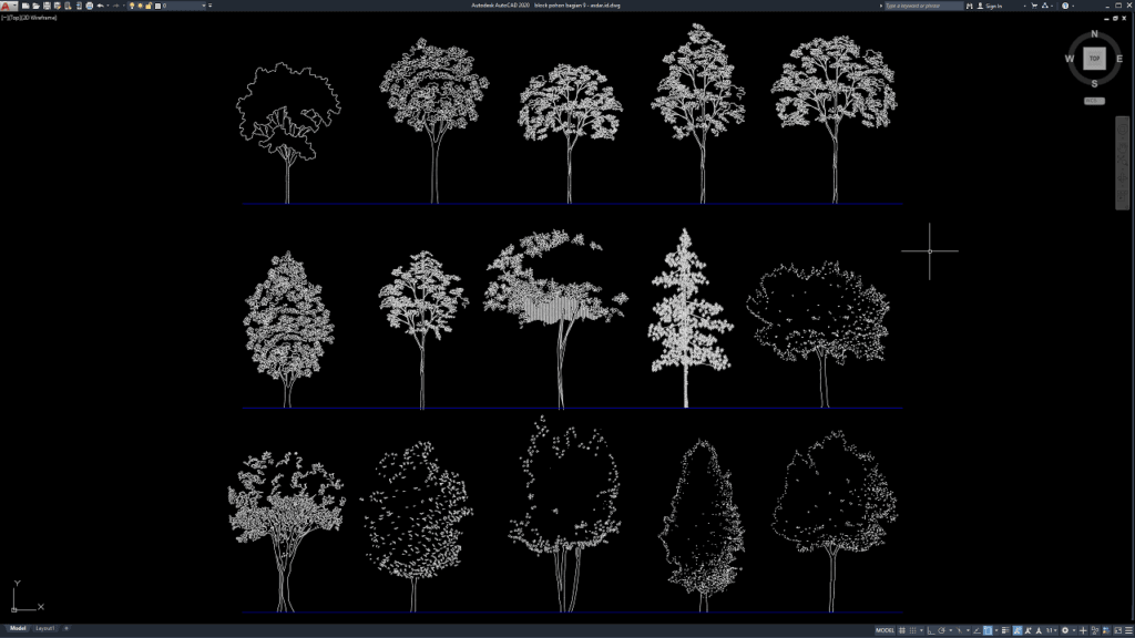 Download Block Pohon Bagian 9 DWG AutoCAD - Asdar Id