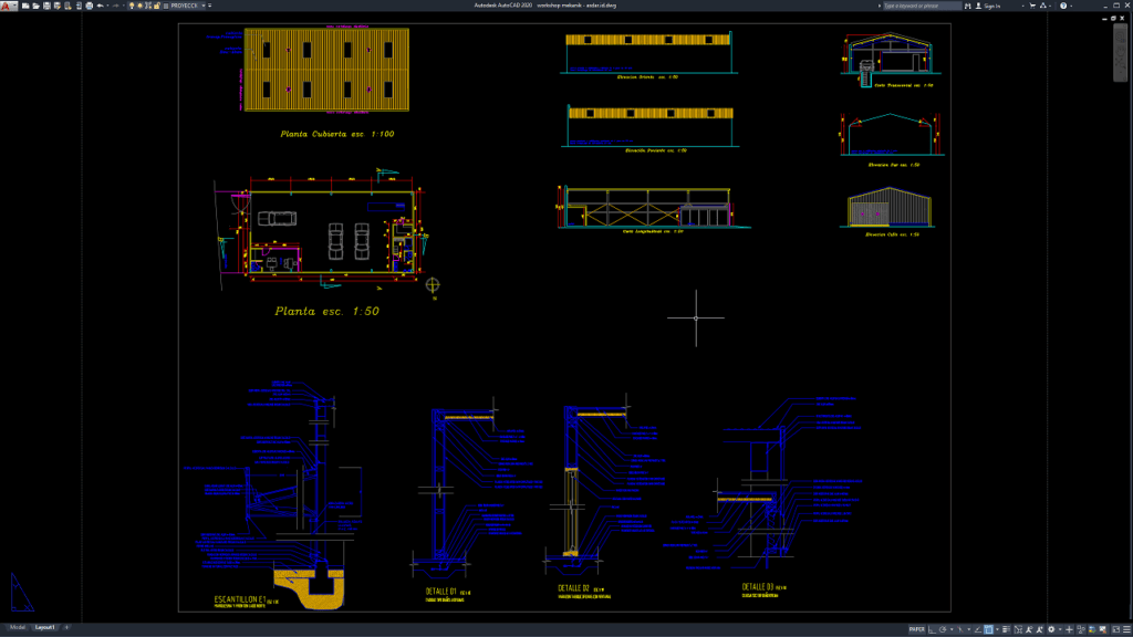 Download Desain WorkShop Mekanik DWG AutoCAD - Asdar Id
