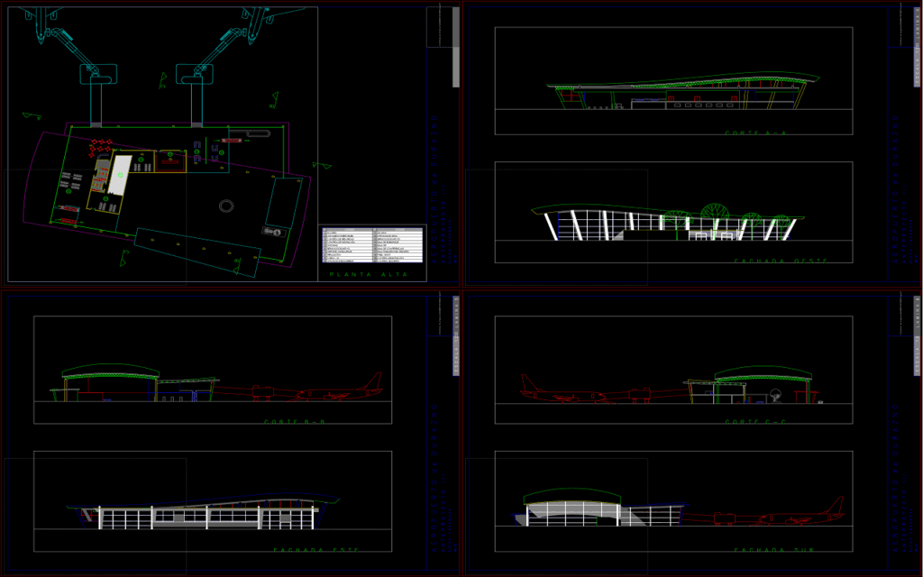 Download Desain Terminal Penumpang Bandara DWG AutoCAD - Asdar Id