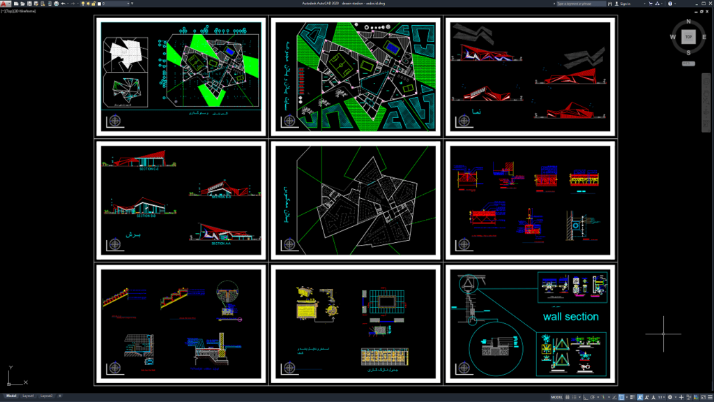 Download Gambar Desain Stadion DWG AutoCAD - Asdar Id