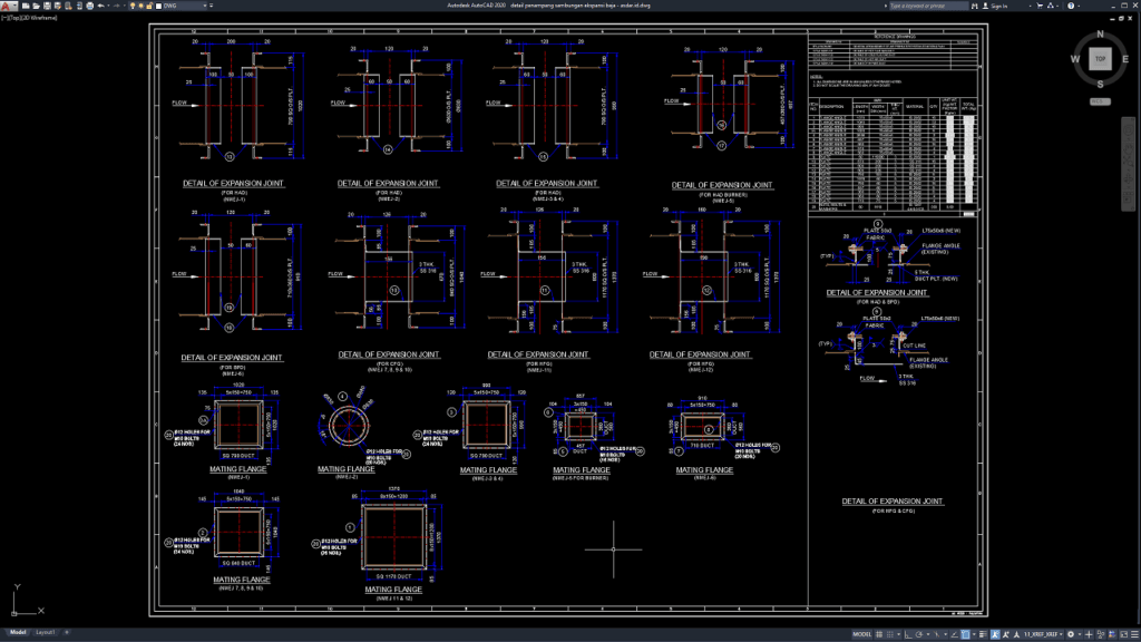 Download Gambar Detail Penampang Sambungan Ekspansi Baja DWG AutoCAD ...